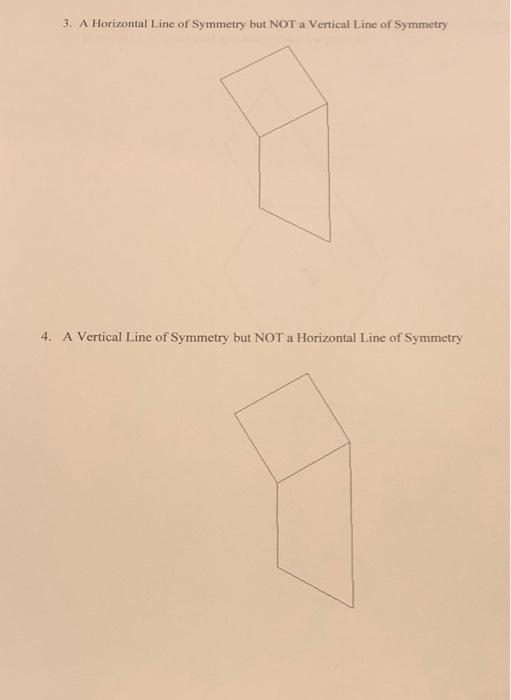 Solved 3. A Horizontal Line of Symmetry but NOT a Vertical | Chegg.com