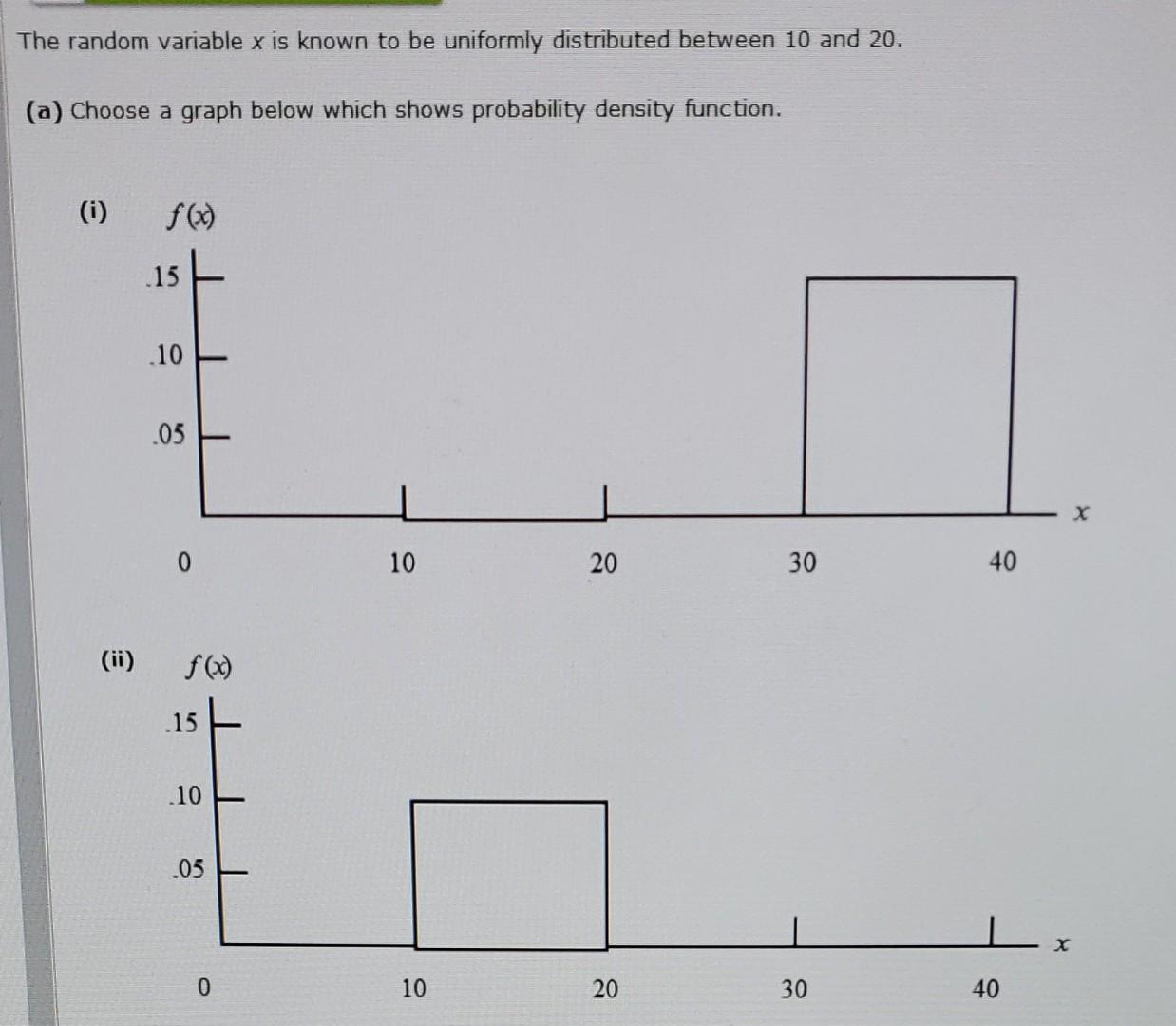 Solved The random variable x is known to be uniformly | Chegg.com