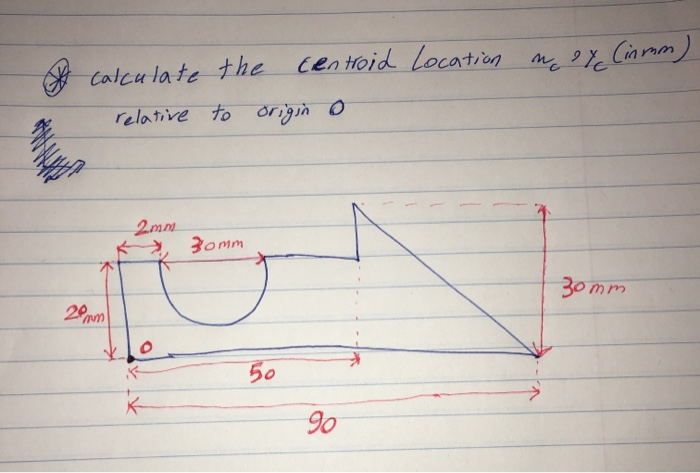 Solved Location not (inmm) A calculate the centroid relative | Chegg.com
