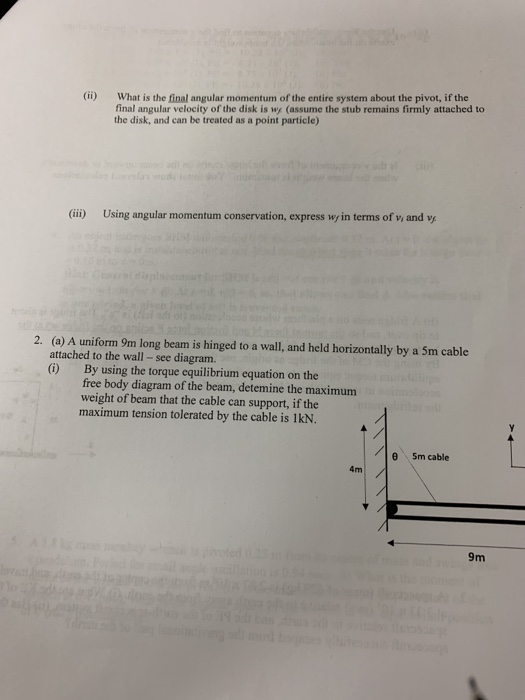 Solved What is the final angular momentum of the entire | Chegg.com