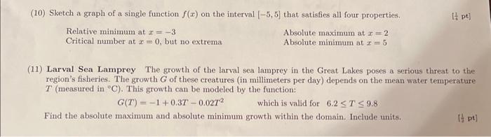 Solved (10) Sketch a graph of a single function f(x) on the | Chegg.com