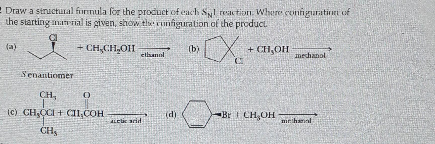 Solved 2 Draw a structural formula for the product of each | Chegg.com