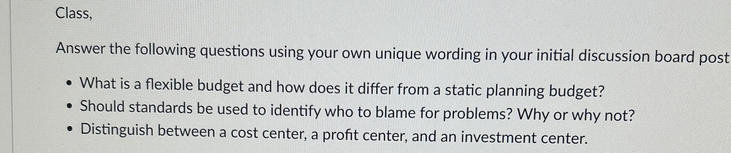 Solved Class,Answer the following questions using your own | Chegg.com
