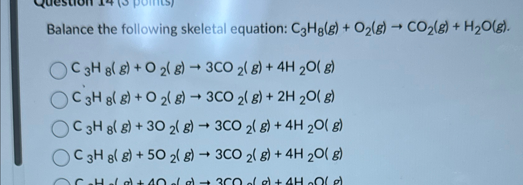 Solved Balance the following skeletal equation: | Chegg.com