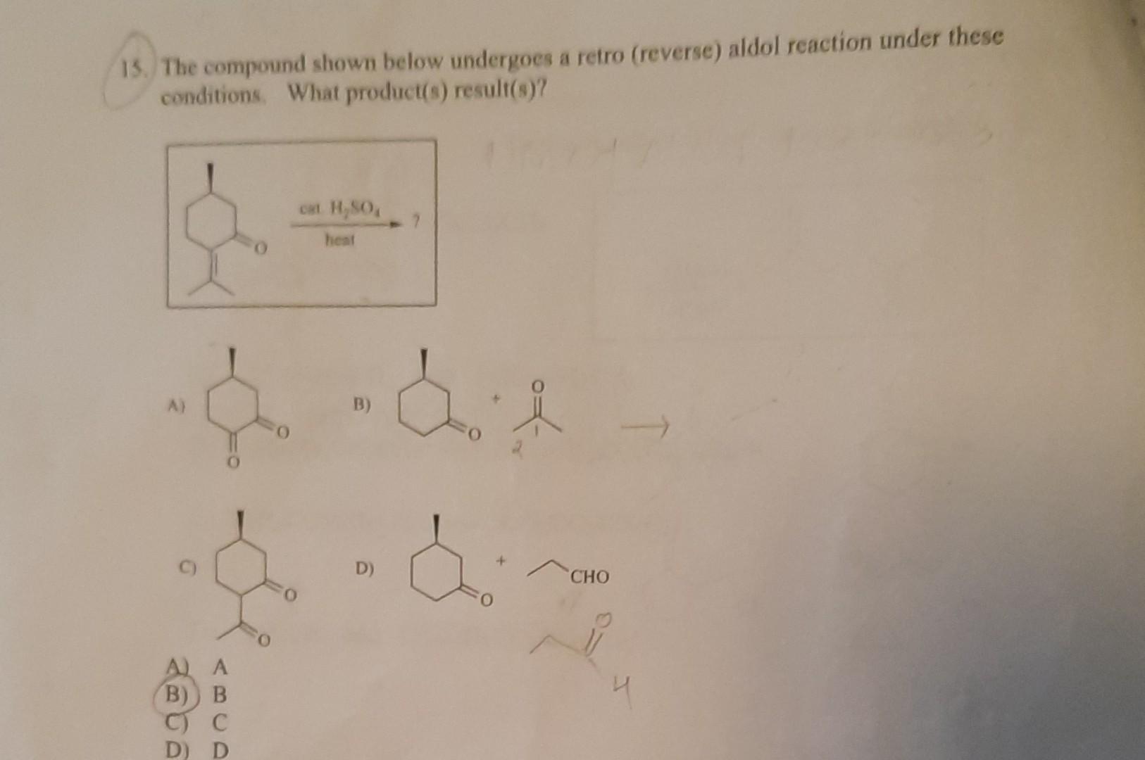 Solved 15. The compound shown below undergoes a retro | Chegg.com