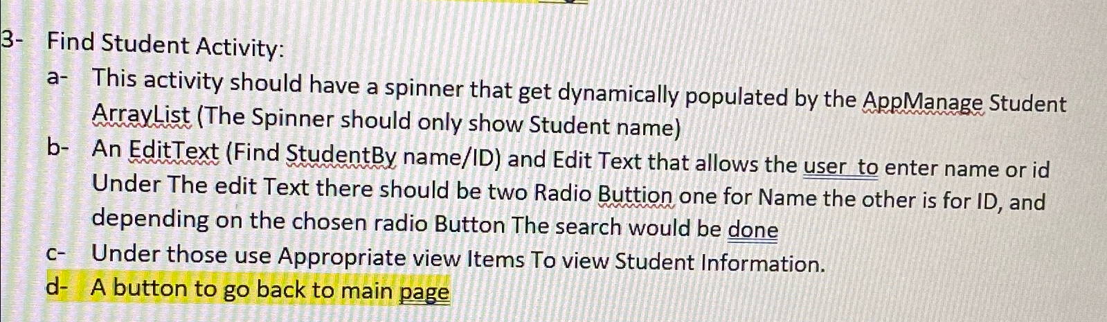 Solved 3- ﻿Find Student Activity:a- ﻿This activity should | Chegg.com