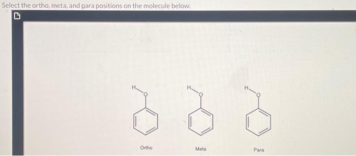 Solved Select the ortho, meta, and para positions on the | Chegg.com