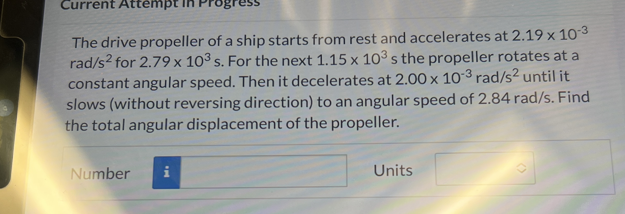 Solved The drive propeller of a ship starts from rest and | Chegg.com