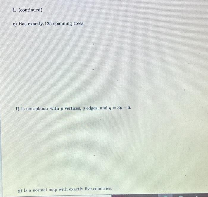 Solved 1. [14 pts] For each of the following questions, if | Chegg.com