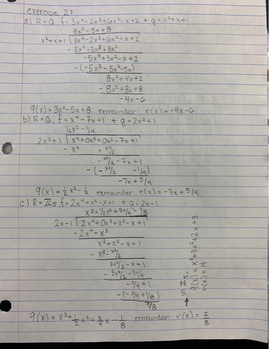 Solved Exercise 2. Let R be a ring with identity and f.9 e | Chegg.com