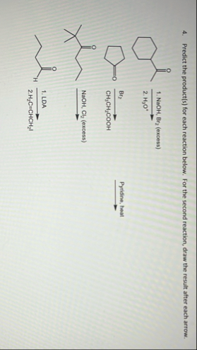 Solved Predict the product(s) ﻿for each reaction below. For | Chegg.com