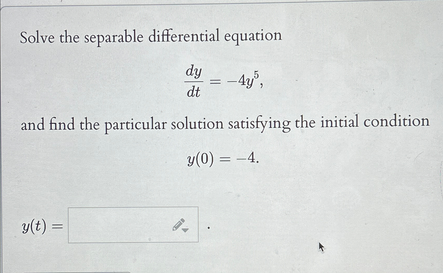 Solved Solve The Separable Differential