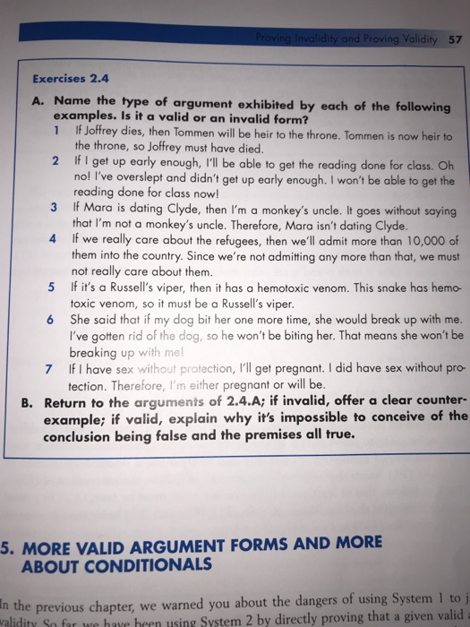 Solved Proving Invalidity and Proving Validity 57 Exercises | Chegg.com