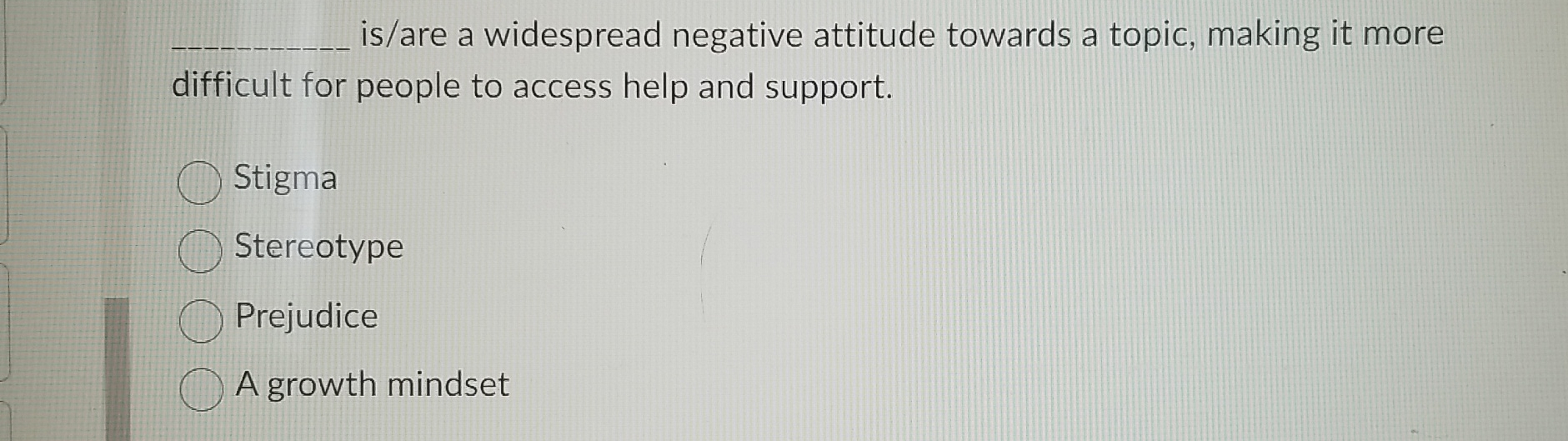 Solved q, ﻿is/are a widespread negative attitude towards a | Chegg.com