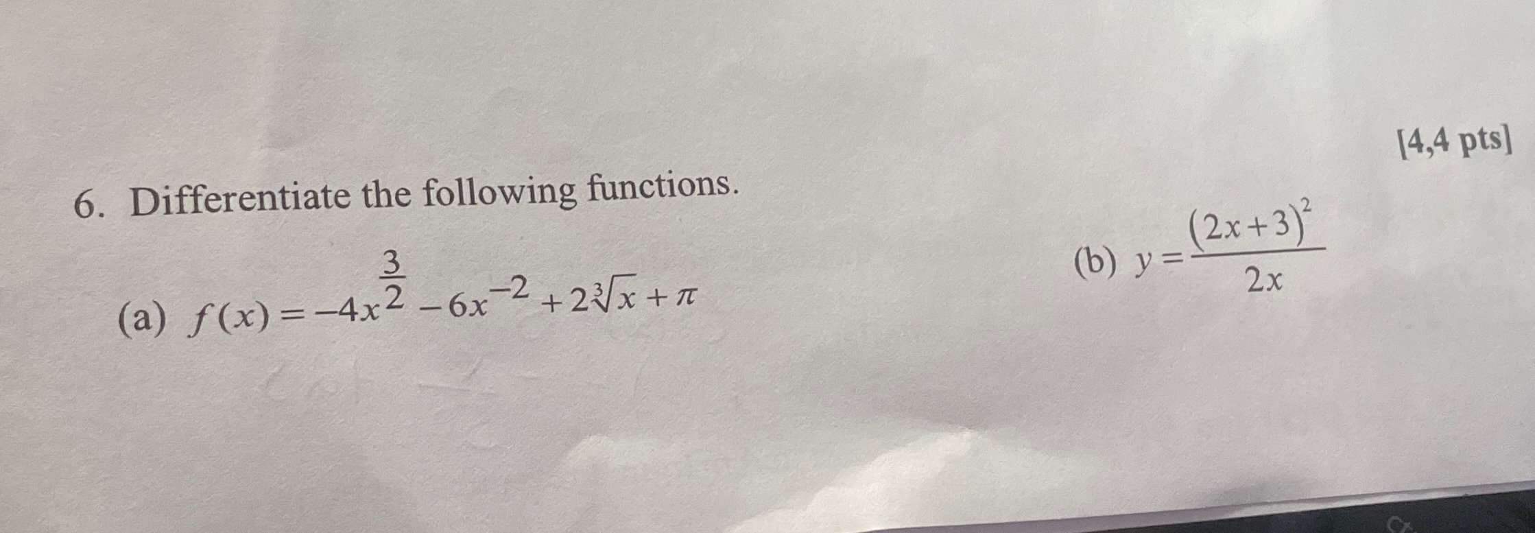 Solved Differentiate the following | Chegg.com
