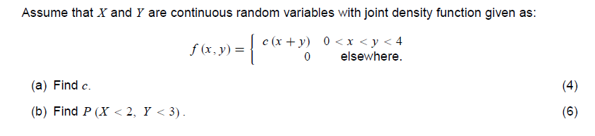 Solved Assume that x ﻿and Y ﻿are continuous random variables | Chegg.com