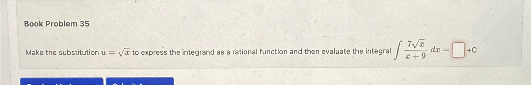 Solved Book Problem 35Make the substitution u=x2 ﻿to express | Chegg.com