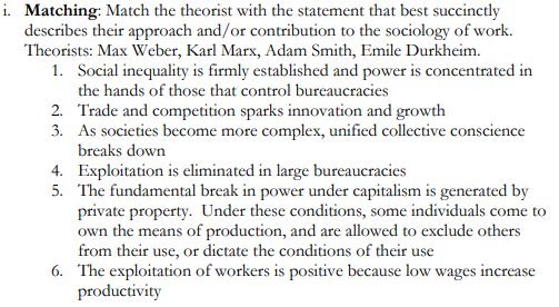 Solved i. ﻿Matching: Match the theorist with the statement | Chegg.com
