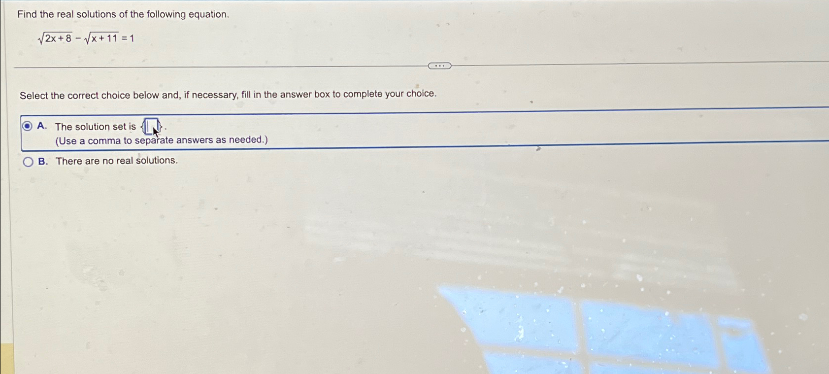 Solved Find the real solutions of the following | Chegg.com