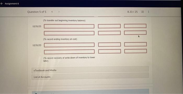 Solved Asa rewit of its avwal inentery count flint Corp. | Chegg.com
