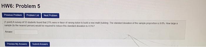Solved HW6: Problem 5 Previous Problem Problem List Next | Chegg.com