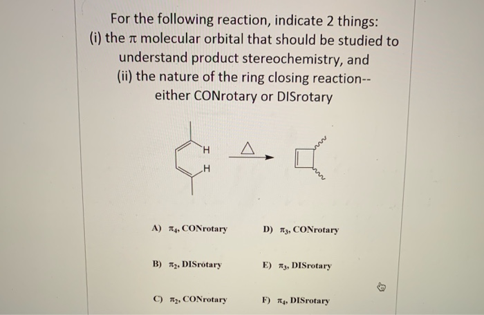 Solved For the following reaction, indicate 2 things: (i) | Chegg.com