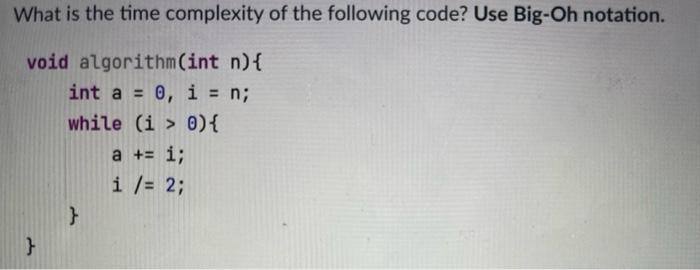 Solved For each of the following give an asymptotic upper | Chegg.com
