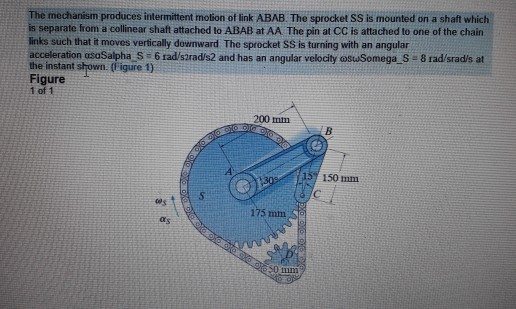 Solved The mechanism produces intermittent motion of link | Chegg.com