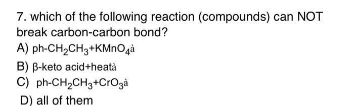 Solved 5. which of the following reaction (compounds) can | Chegg.com