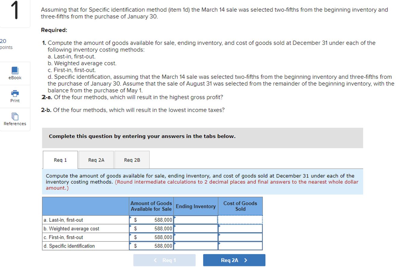 Solved Assuming that for Specific identification method | Chegg.com