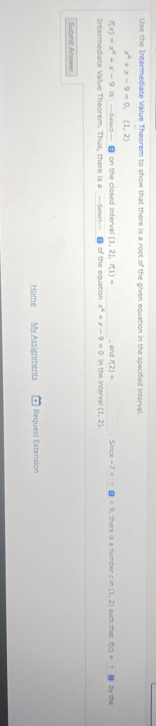 Solved Use the Intermediate Value Theorem to show that there | Chegg.com