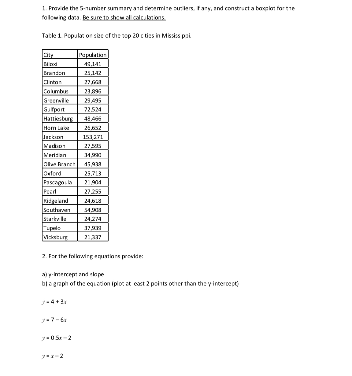Solved Provide the 5-number summary and determine outliers, | Chegg.com