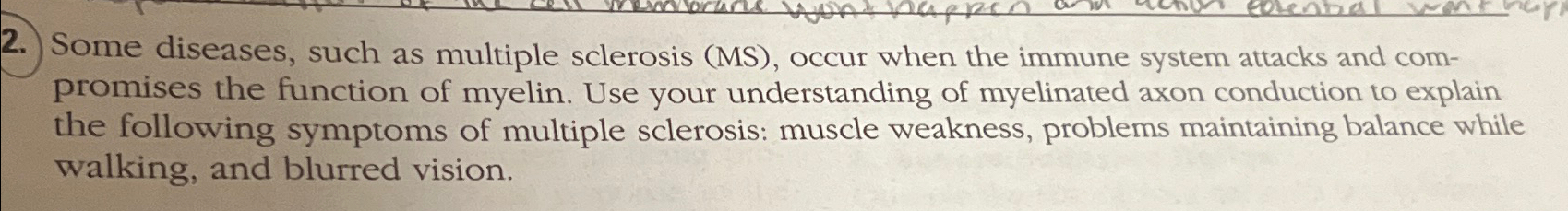 Solved Some diseases, such as multiple sclerosis (MS), | Chegg.com