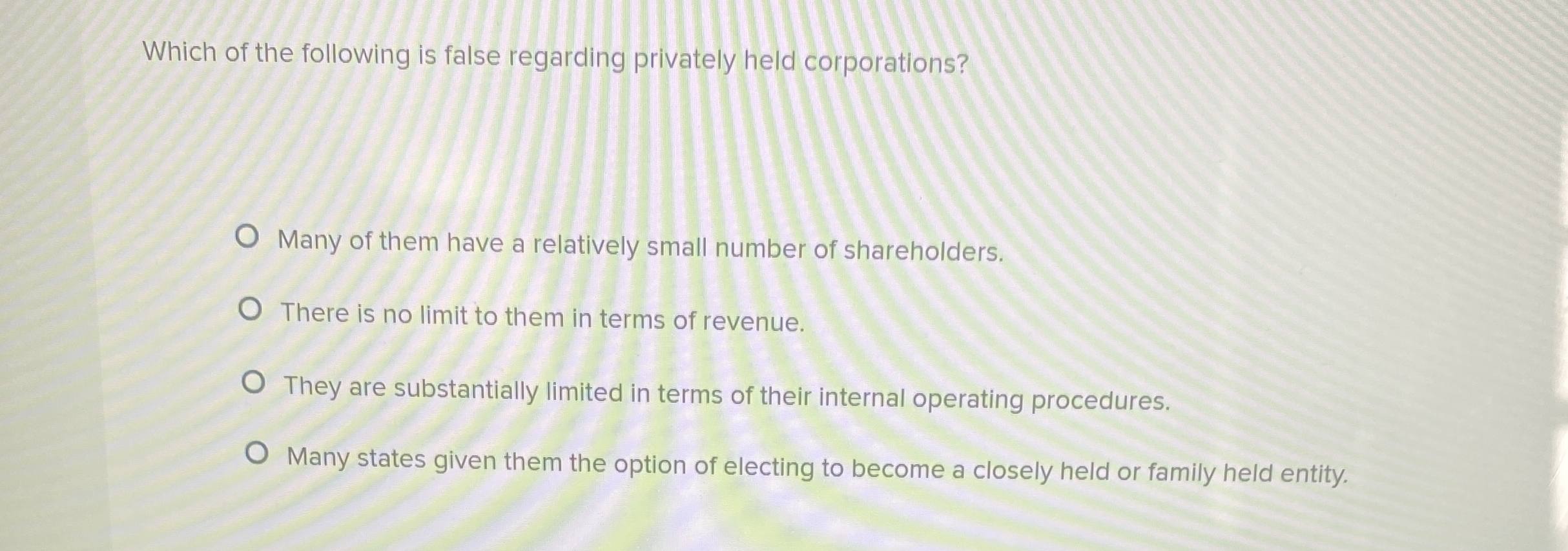 Solved Which of the following is false regarding privately | Chegg.com