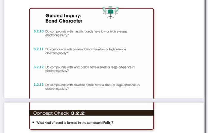 Solved Guided Inquiry: Bond Character 3.2.10 Do compounds | Chegg.com