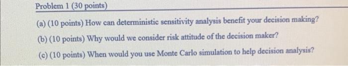 (a) (10 points) How can deterministic sensitivity | Chegg.com