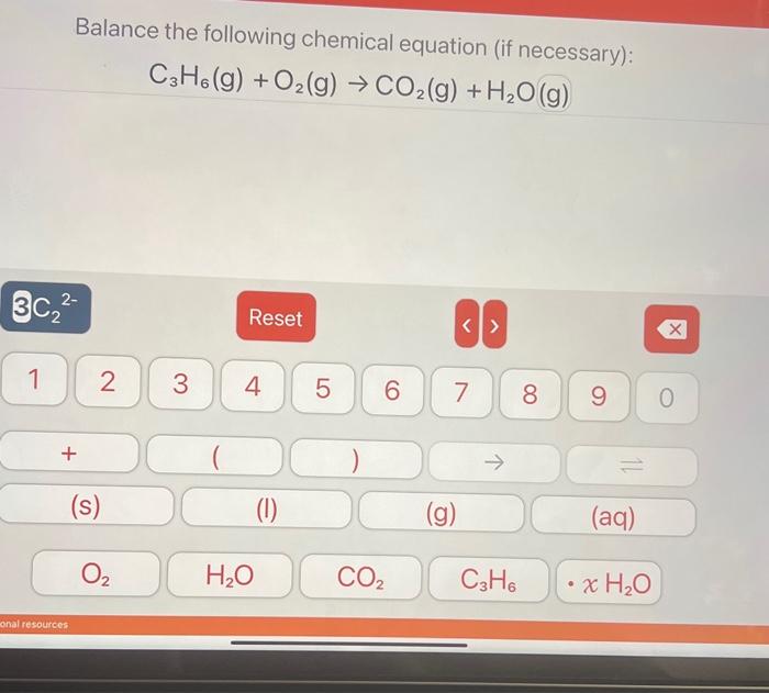 Solved Balance the following chemical equation (if | Chegg.com