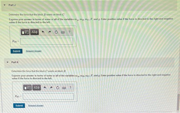 Solved Three blocks on a frictionless horizontal surface are | Chegg.com