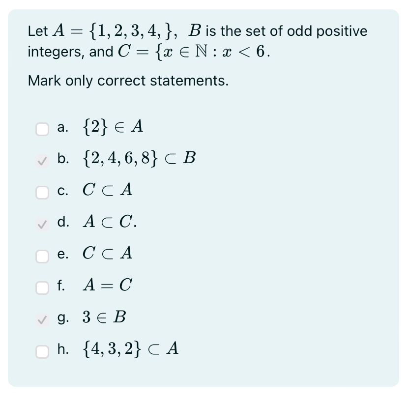 Solved Let A={1,2,3,4},,Bisthesetofoddpositive integers, and | Chegg.com