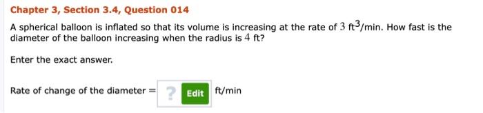 Solved Chapter 3, Section 3.4, Question 014 A spherical | Chegg.com