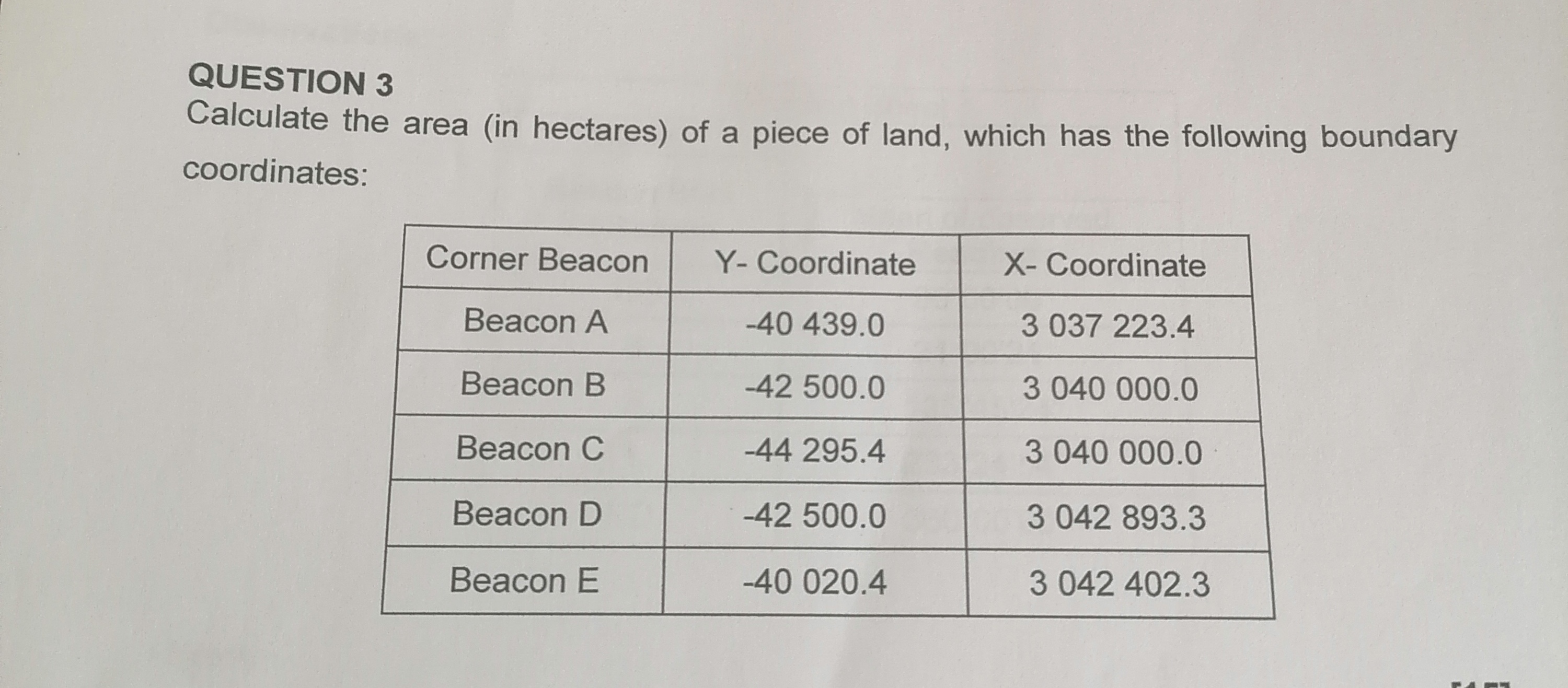Solved QUESTION 3Calculate the area (in hectares) ﻿of a | Chegg.com