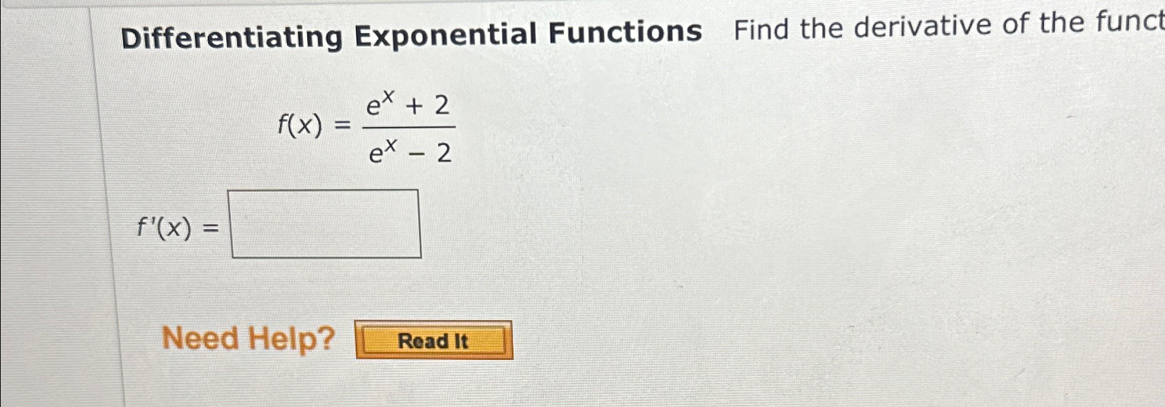 Solved Differentiating Exponential Functions Find the | Chegg.com
