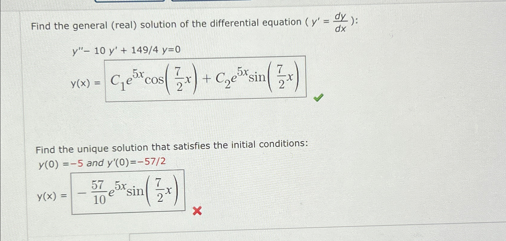 Solved Find the general (real) ﻿solution of the differential | Chegg.com