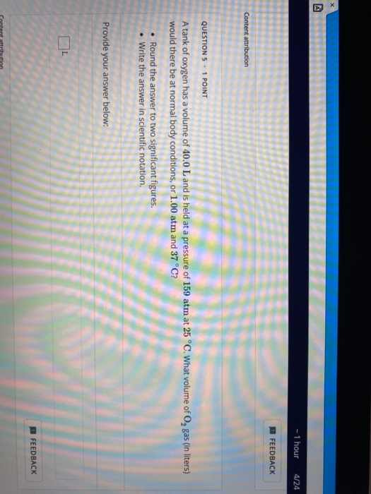 Solved X - 1 hour 4/24 FEEDBACK Content attribution QUESTION | Chegg.com