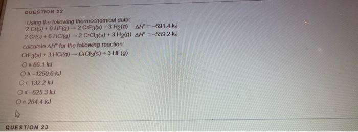 Solved Using the following thermochemical data: Using the | Chegg.com