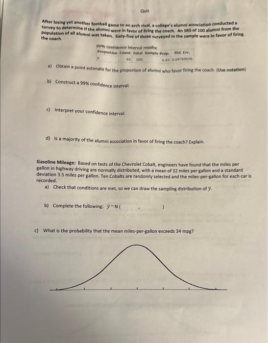 Solved Quiz The results of a study to determine patterns of | Chegg.com