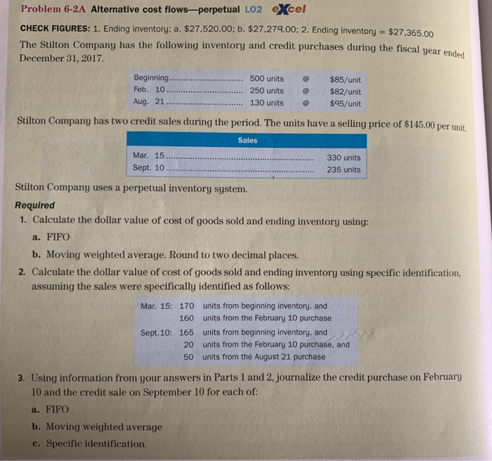 Solved Problem 6-2A Alternative cost flows-perpetual LO2 | Chegg.com