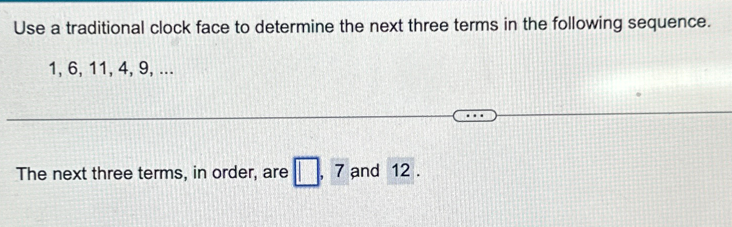 Solved Use a traditional clock face to determine the next | Chegg.com