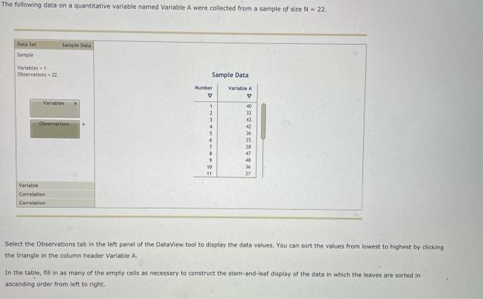 Solved The following data on a quantitative variable named | Chegg.com