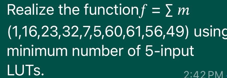 Solved Realize the function | Chegg.com